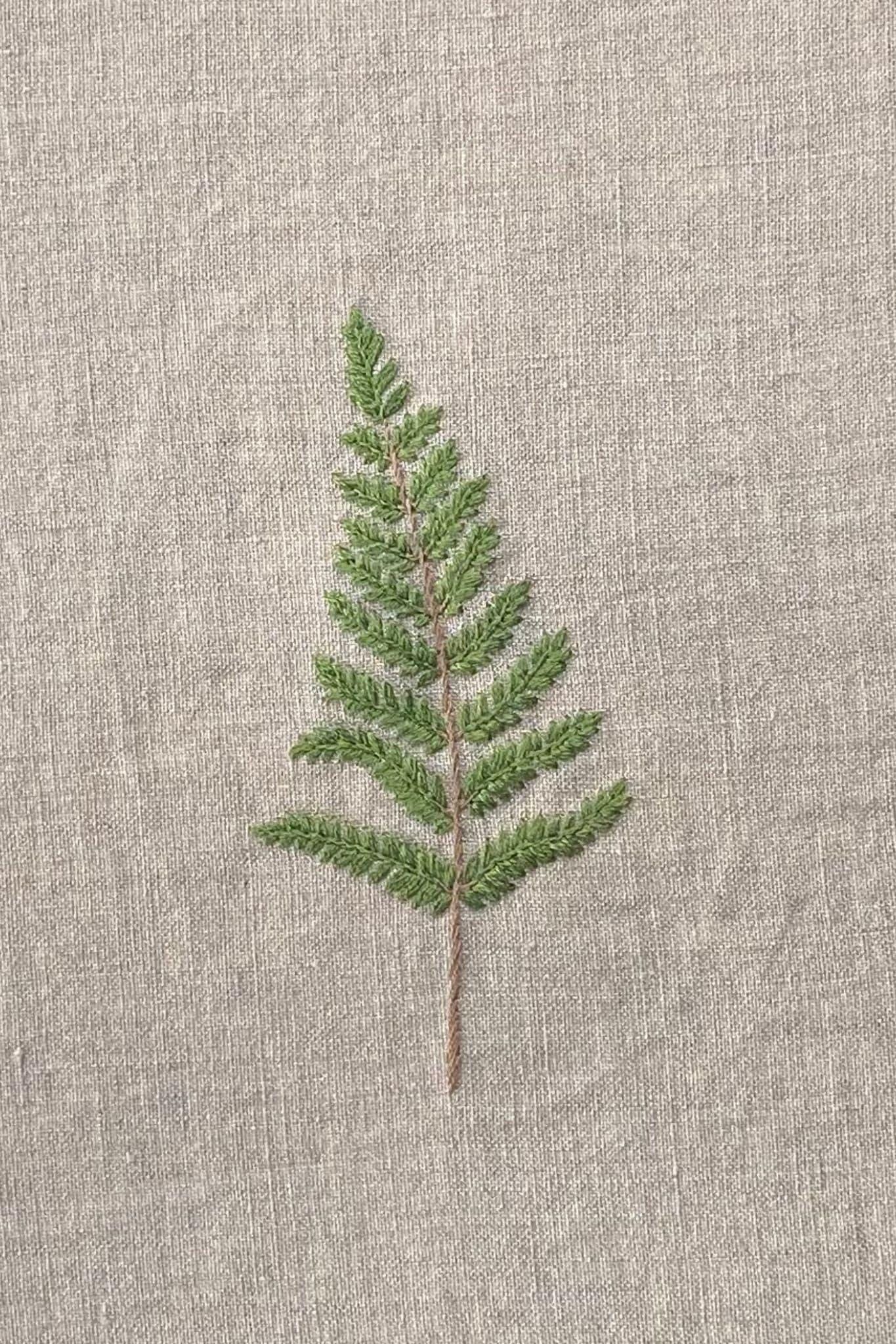 Handmade Embroidery "fern (6.5x13cm)" | Customized Personalized Items ...