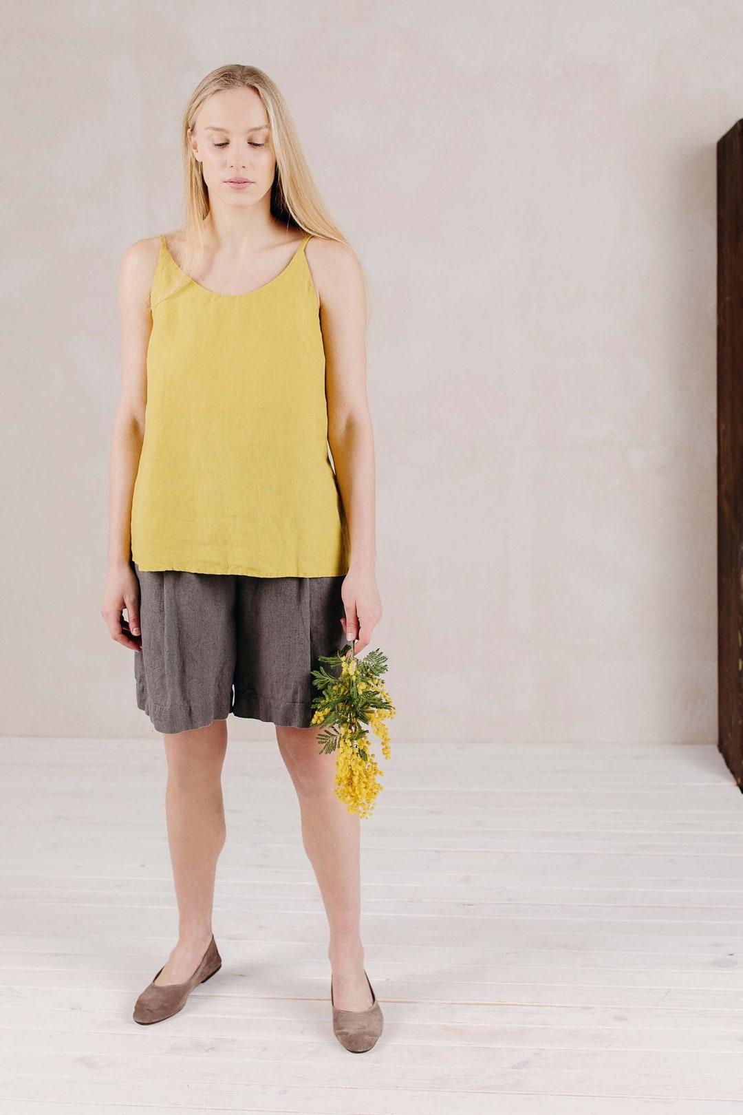 Haut basique en lin Agnes Broderie en option - Etsy France