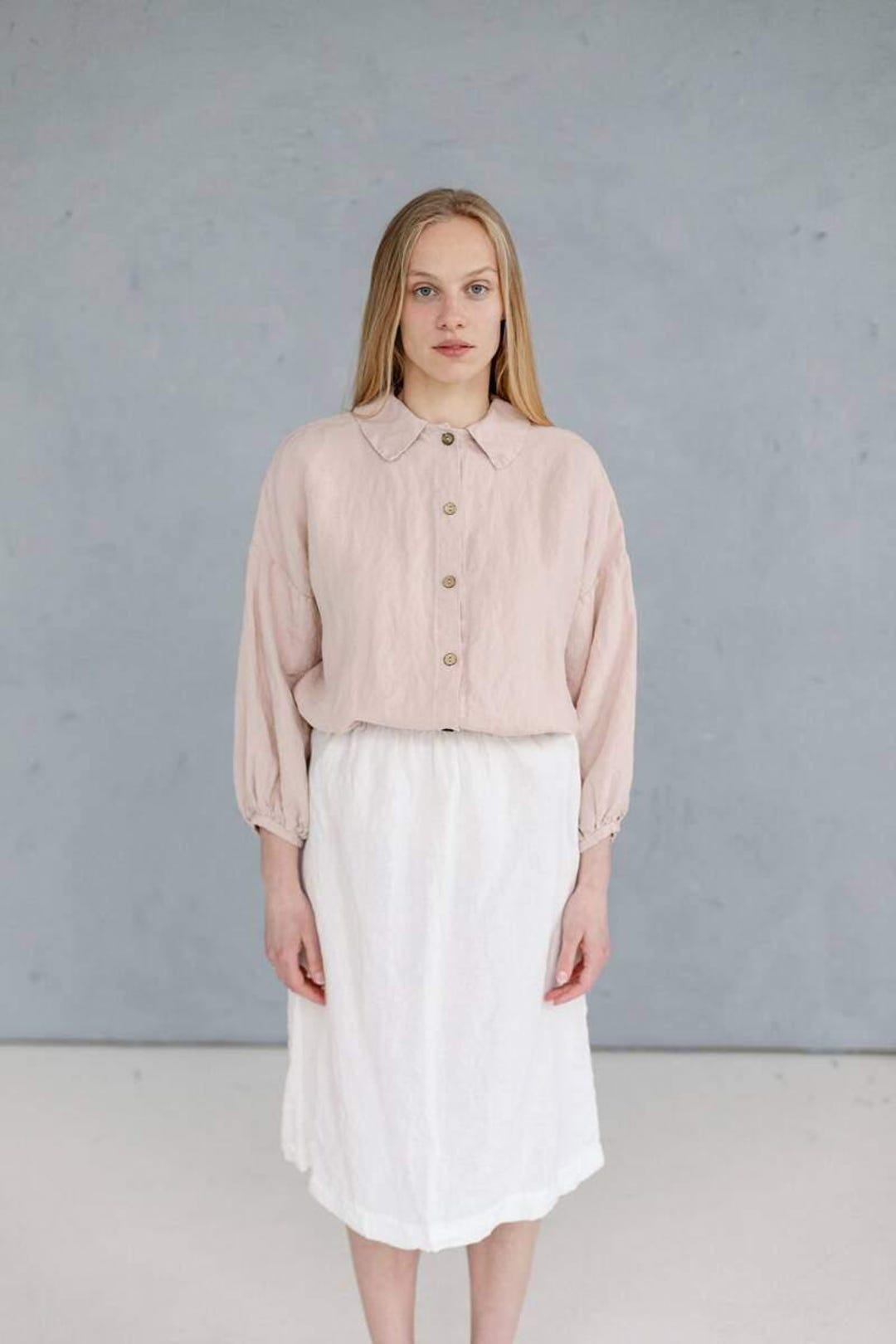 Women’s Linen Skirt Elise, Handmade Minimalist Skirt for Effortless ...