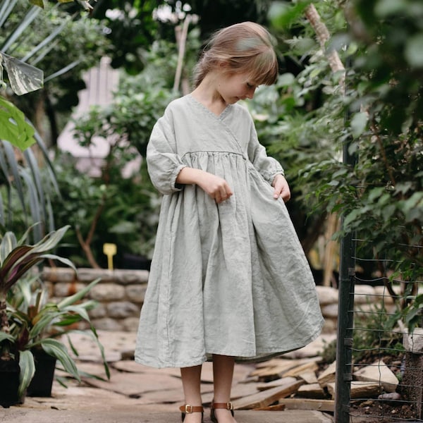 Linen Girl Dress - Etsy