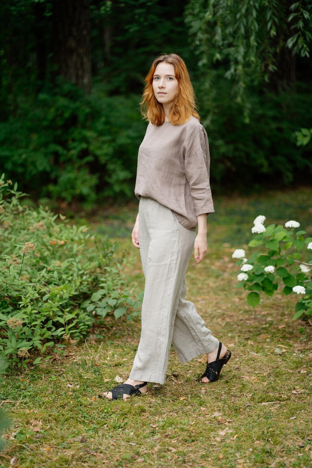 Linen Shirt Clara, Linen Shirt Woman, Linen Tops, Linen Blouse Women ...