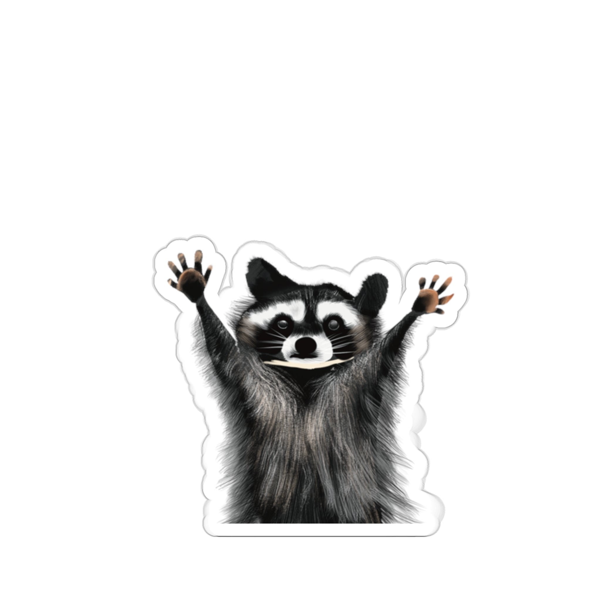 Cute Raccoon Hands Sticker, Niche Funny Scrapbooking Raccoon Sticker ...