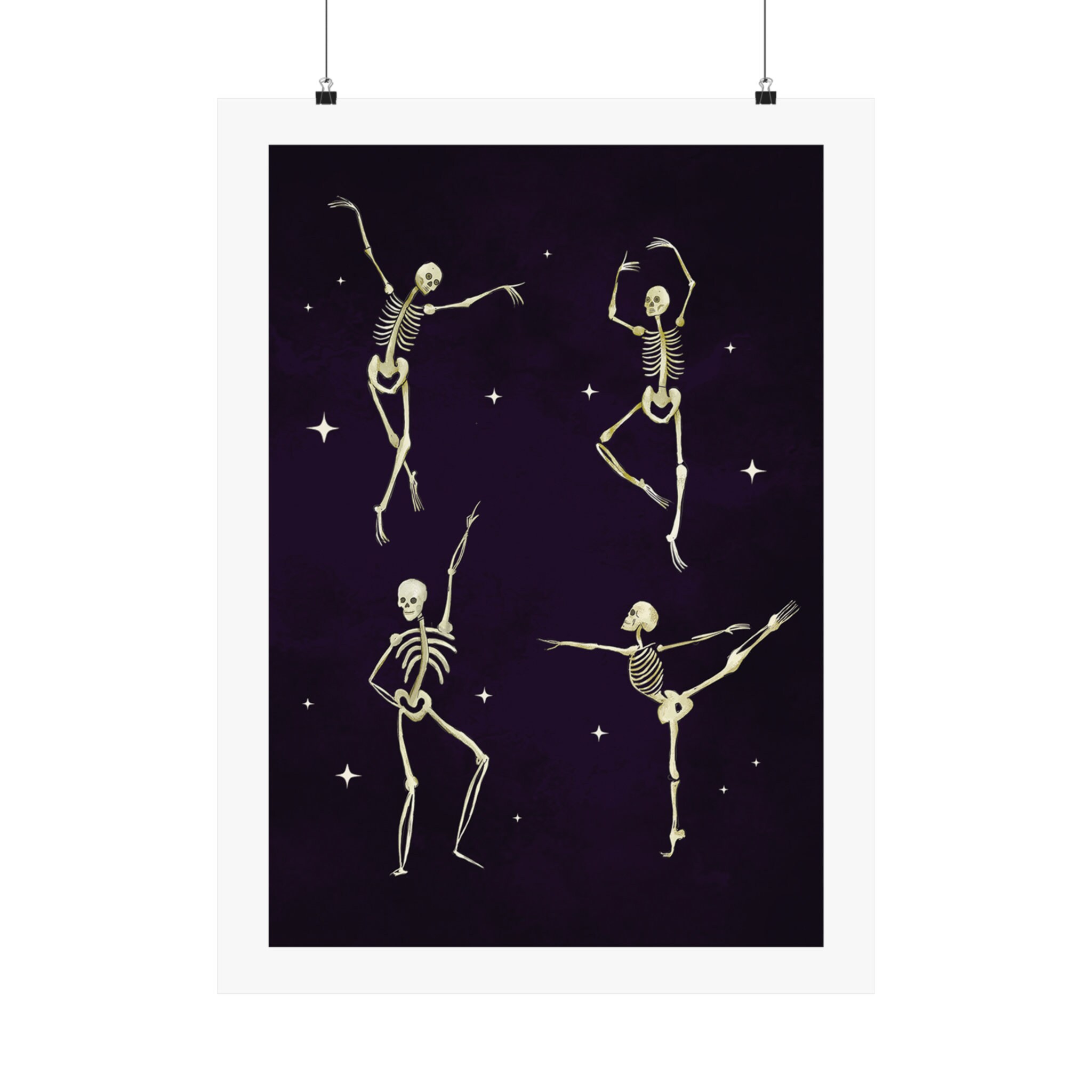 Ballet Dancing Skeletons Poster, Skeleton Ballerina, Wall Art for ...