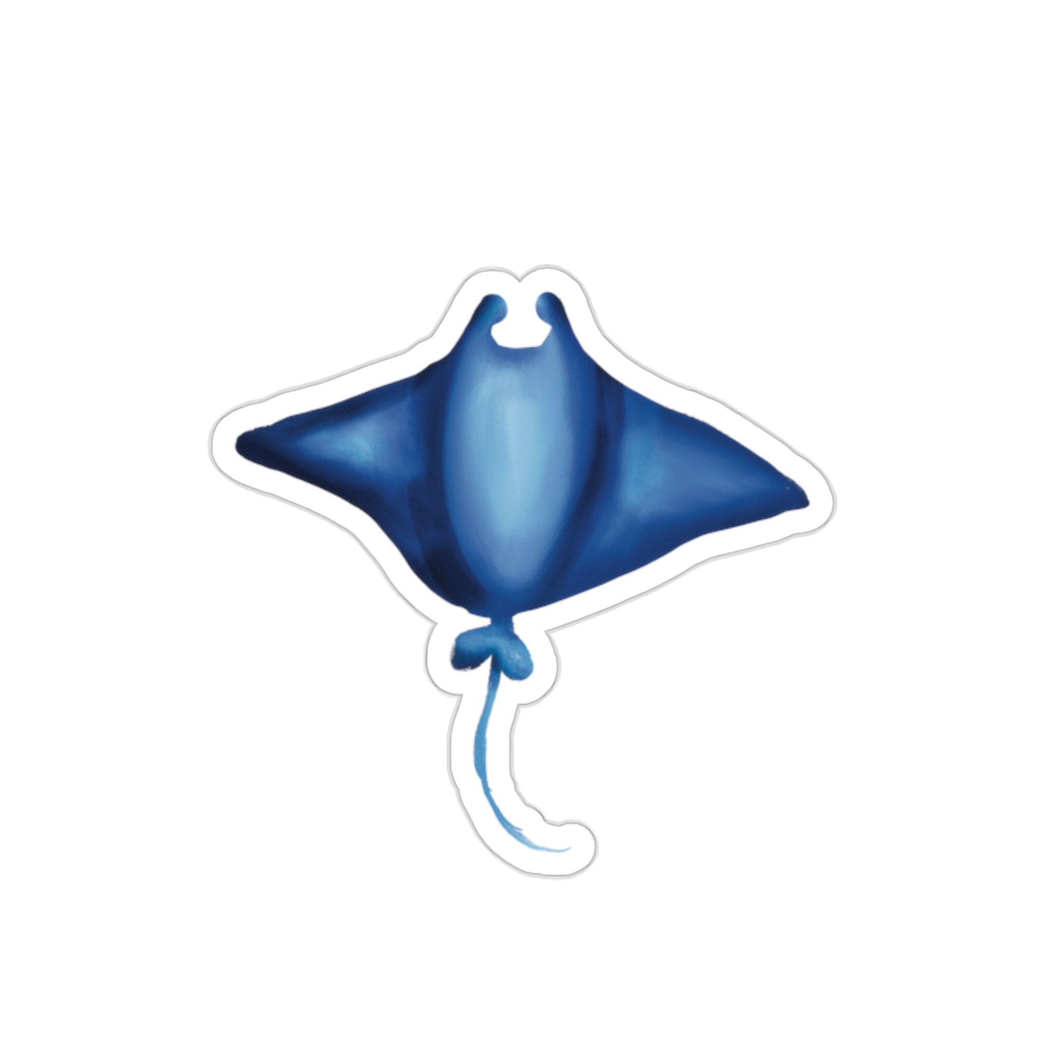 Manta Ray Sticker Cute Marine Animal Sticker for Ocean Lover - Etsy