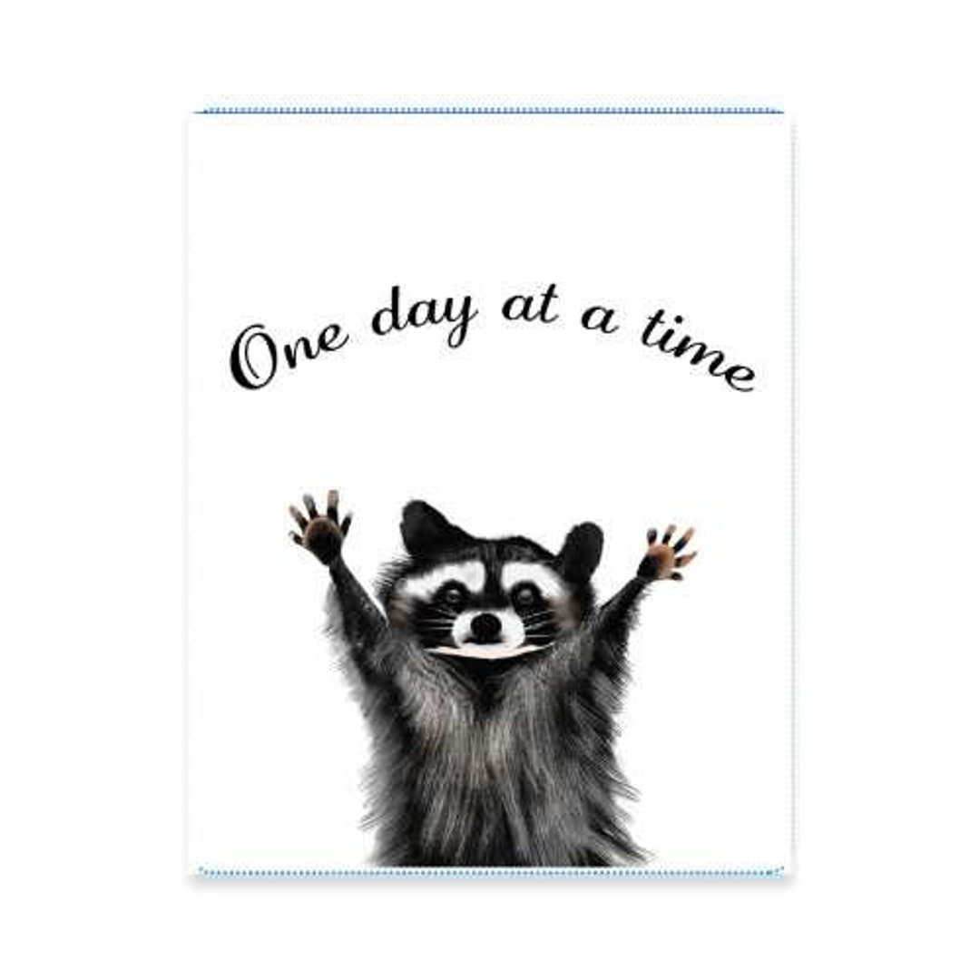 Encouraging Racoon Poster - Etsy