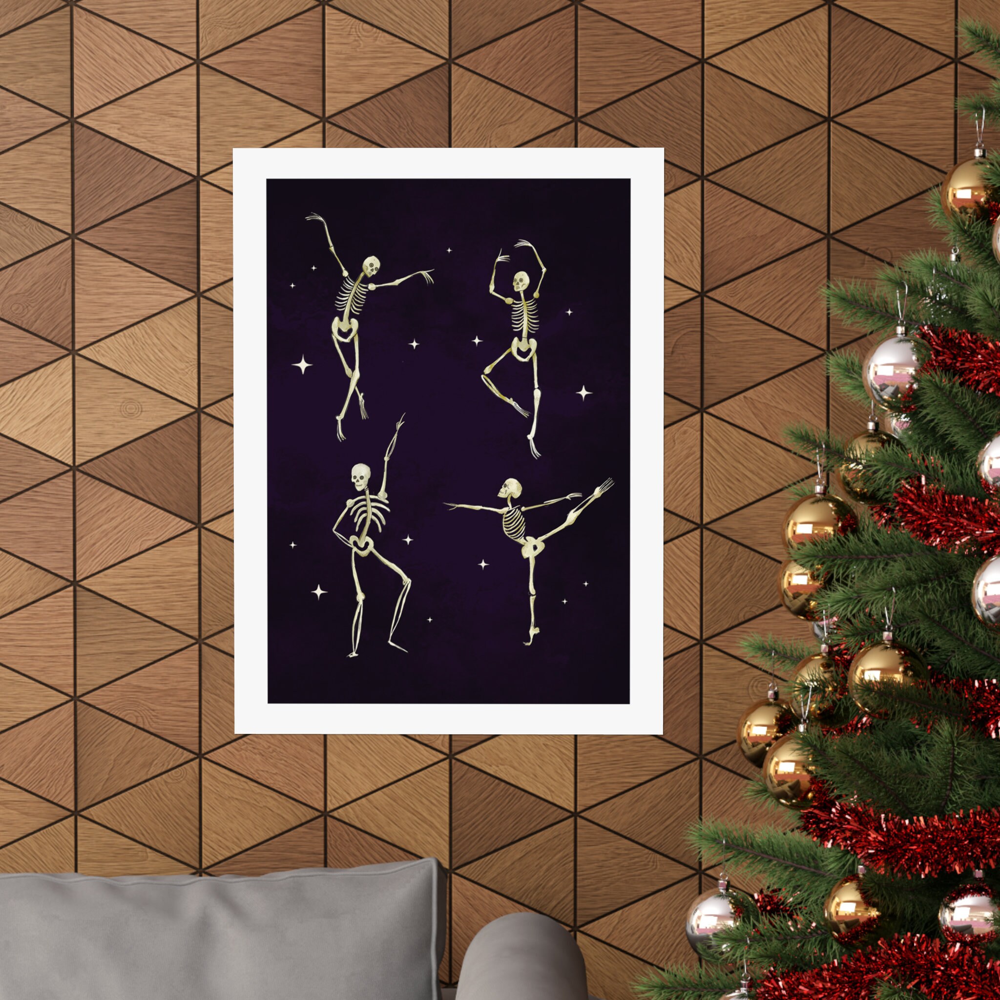 Ballet Dancing Skeletons Poster, Skeleton Ballerina, Wall Art for ...