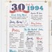 1994 30 Years Ago Pink Purple, 1994 Birthday Decor, 1994 Facts, 1994 ...