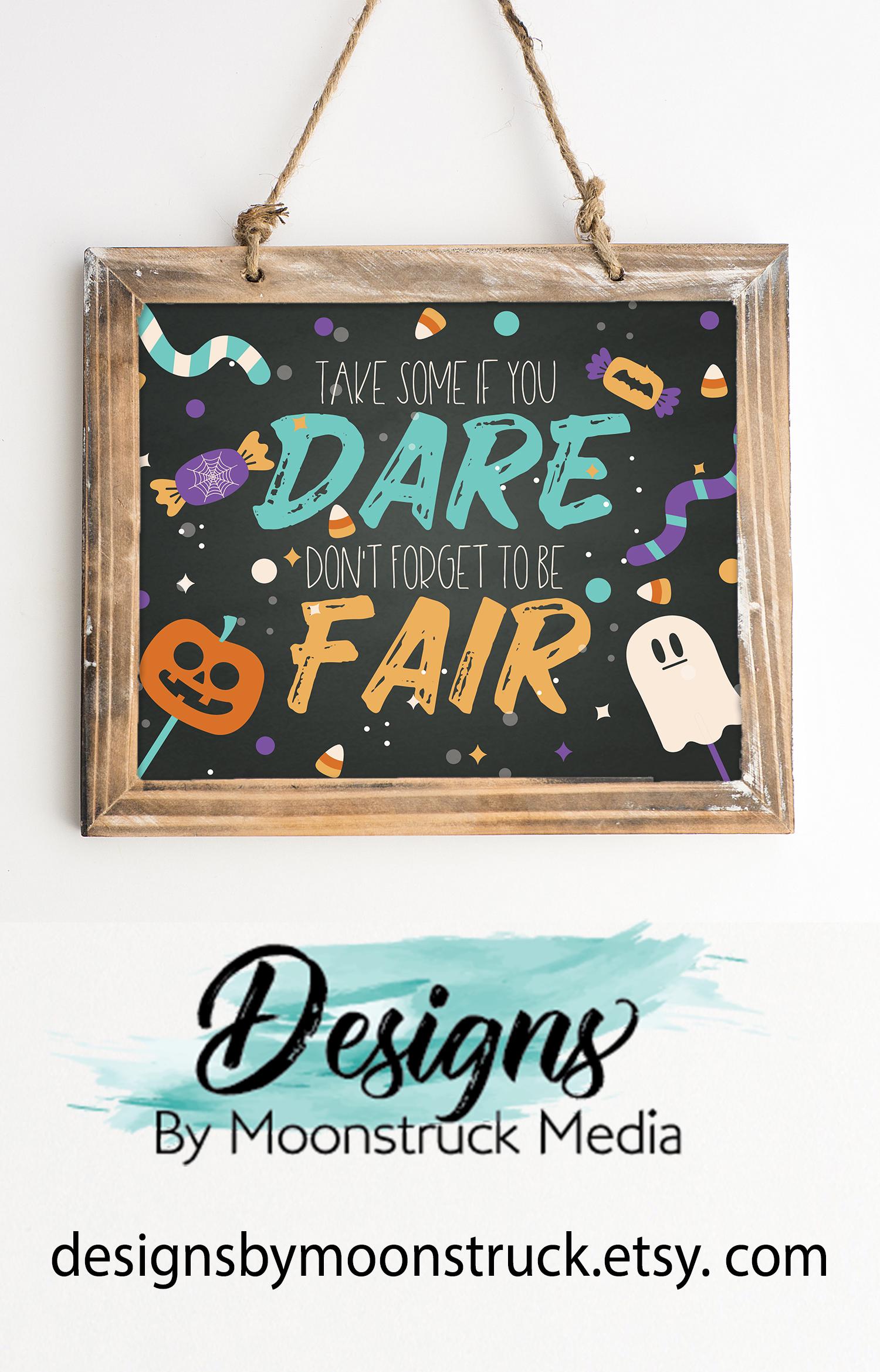 Halloween Trick or Treat Sign Printable | Please Take One Candy Bowl ...