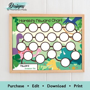 Editable Dinosaur Reward Chart, Dinosaur Chore Chart, Dinosaur Behavior ...