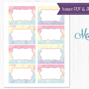 Pastel Rainbow Name Tags - Etsy