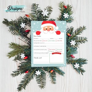 Santa Fill in the Blank Letter for Kids | Printable Christmas Letter to ...