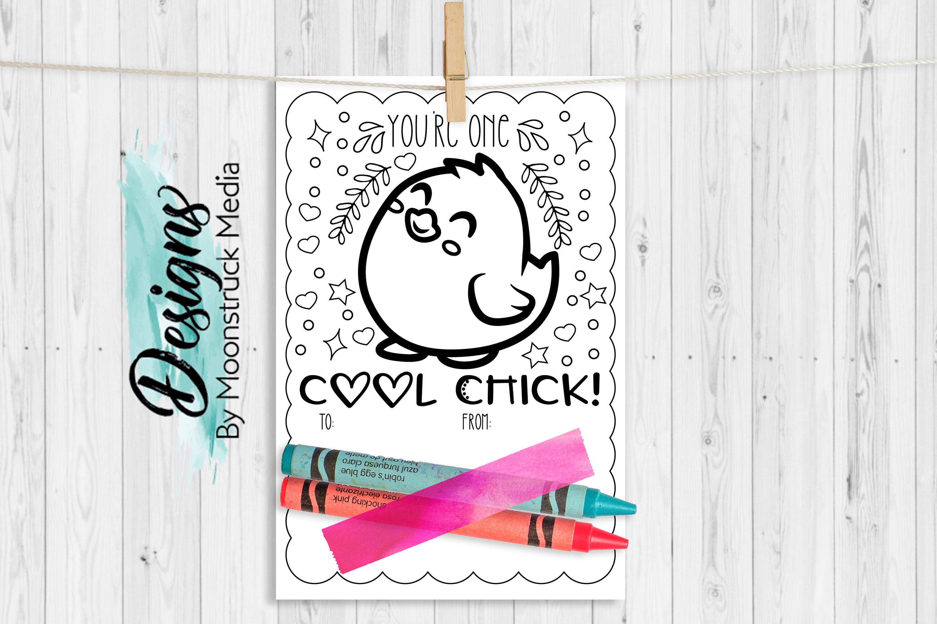 Farm Animal Pun Color Your Own Valentine Cards Instant Download - Etsy