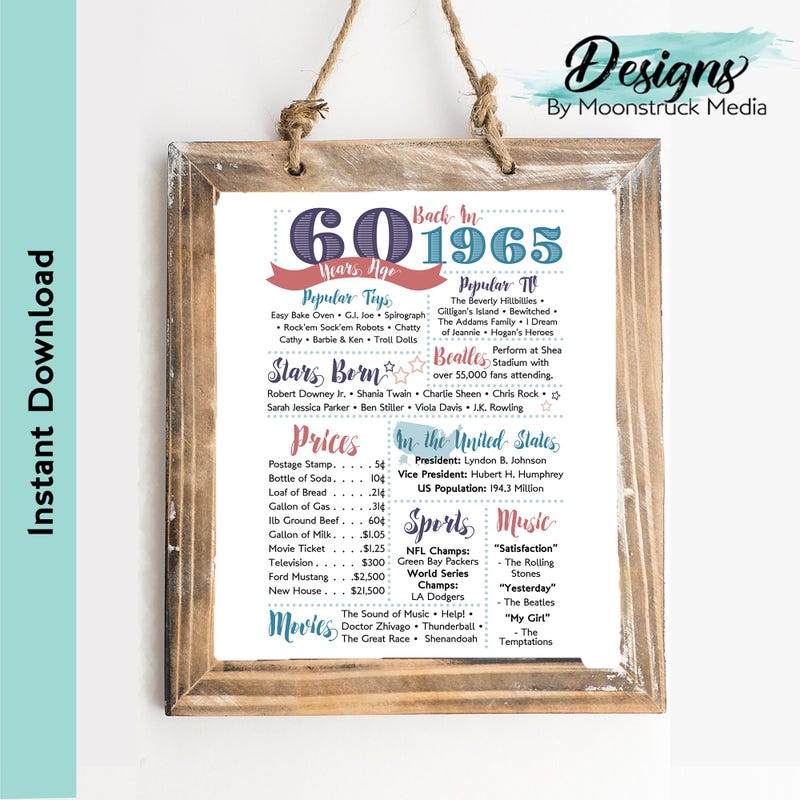 60 Years Ago - Etsy