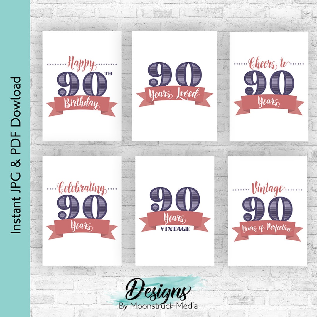 90th Birthday Decoration Bundle Rose Pink and Purple | Aged to ...