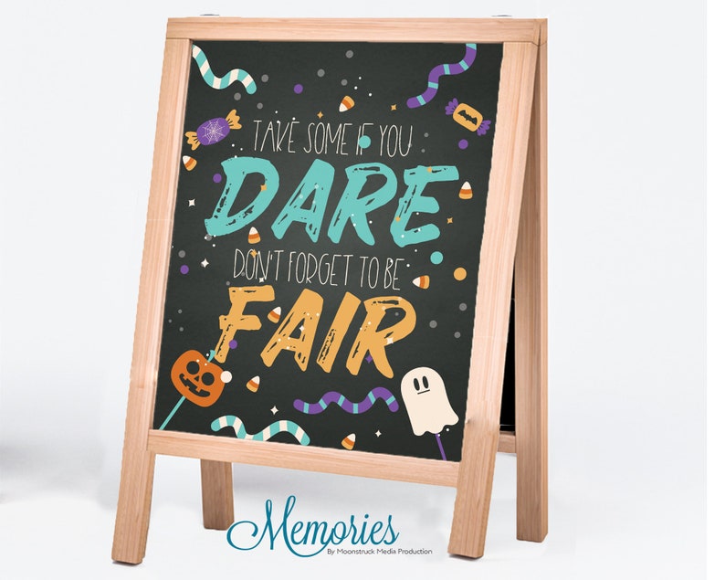 Halloween Candy Sign Take Some If You Dare - Etsy