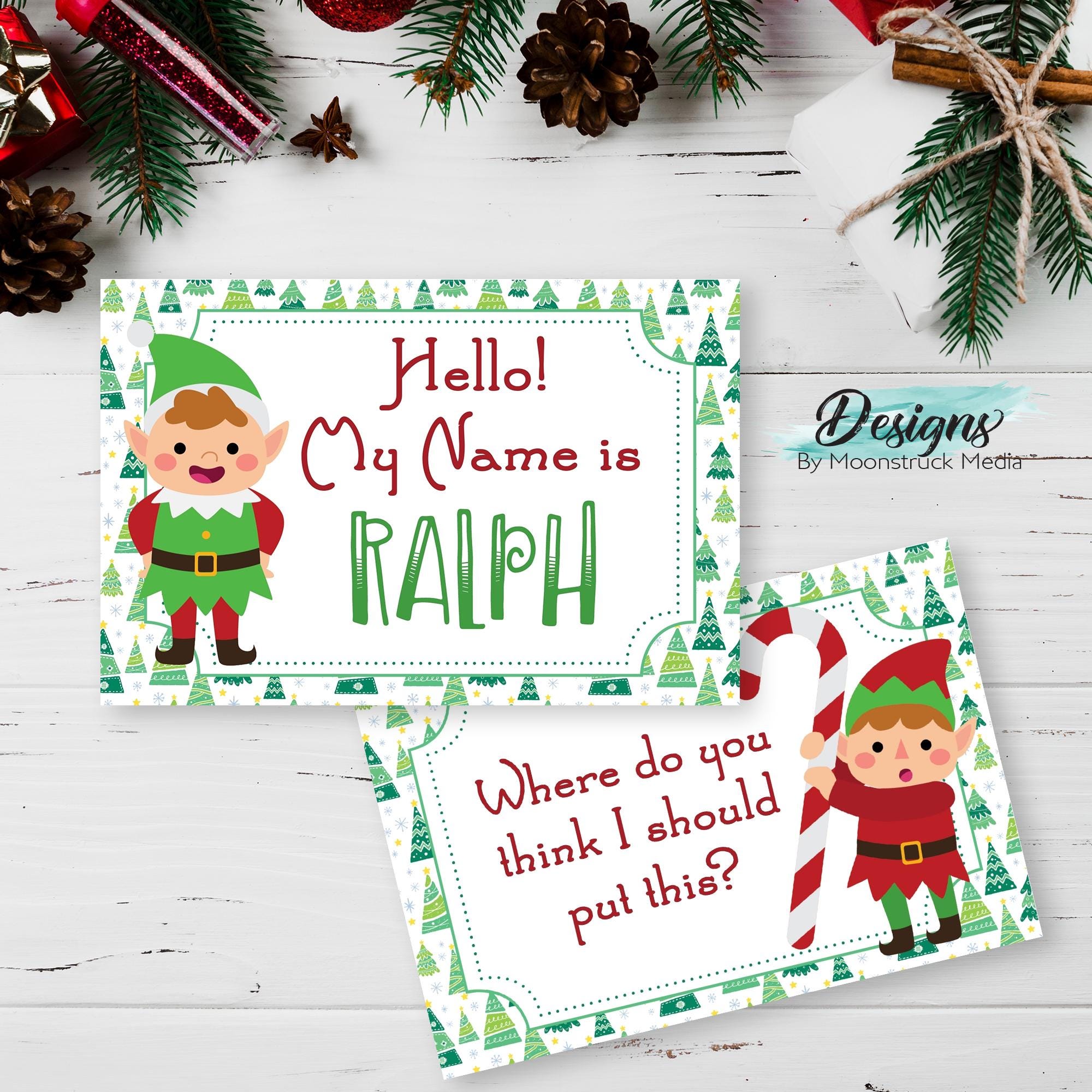 Printable Elf Note Cards for Christmas | Funny Elf Message Cards for ...