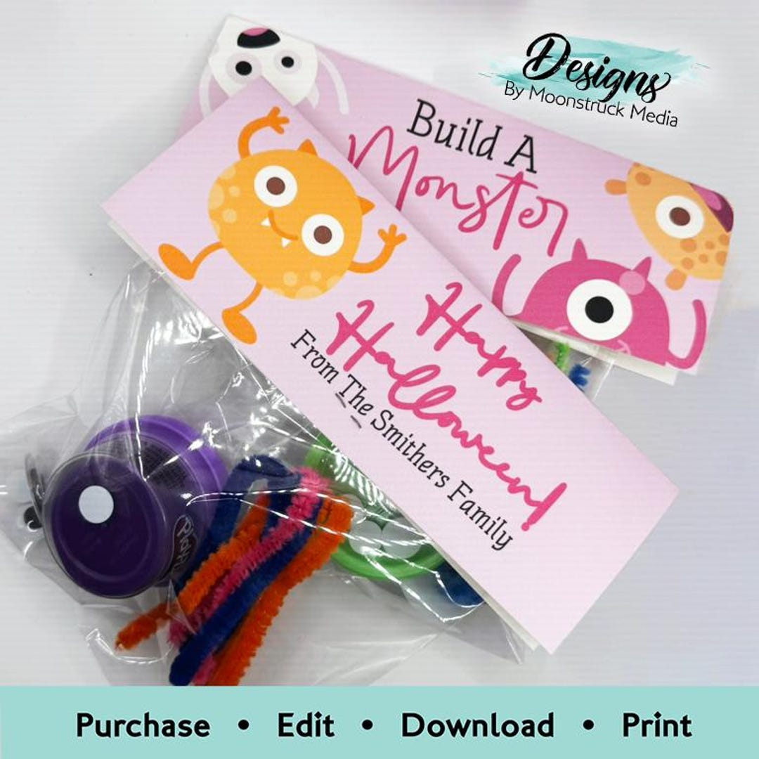 Personalized Make Your Own Monster Kit, Build Your Own Monster Bag ...