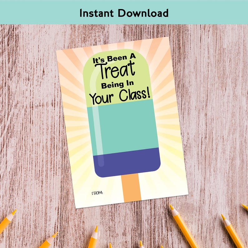 It's Been a Treat Teacher Gift | Popsicle Gift Card Holder | End of ...