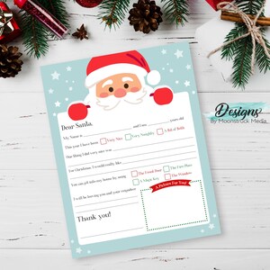 Santa Fill in the Blank Letter for Kids | Printable Christmas Letter to ...