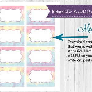 Pastel Rainbow Name Tags | Etsy