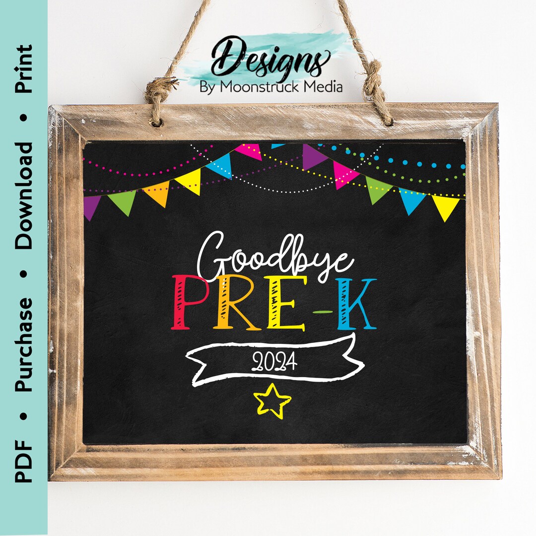 Last Day of Pre-k, Last Day of School, Goodbye Pre-k, Preschool ...