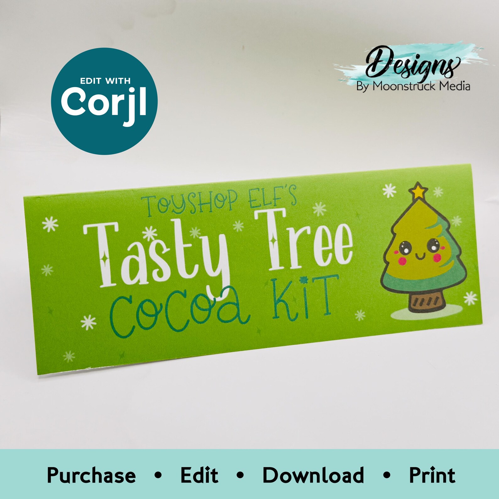 Toyshop Elf's Tasty Tree Hot Cocoa Kit Label Printable | Christmas ...