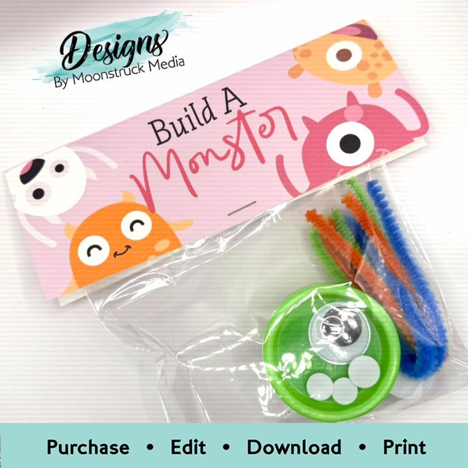 Make Your Own Monster Kit Tag | Personalized Halloween Favor Label ...