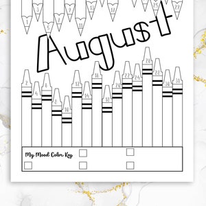 August Mood Tracker Printable | Back to School Monthly Mood Tracker ...