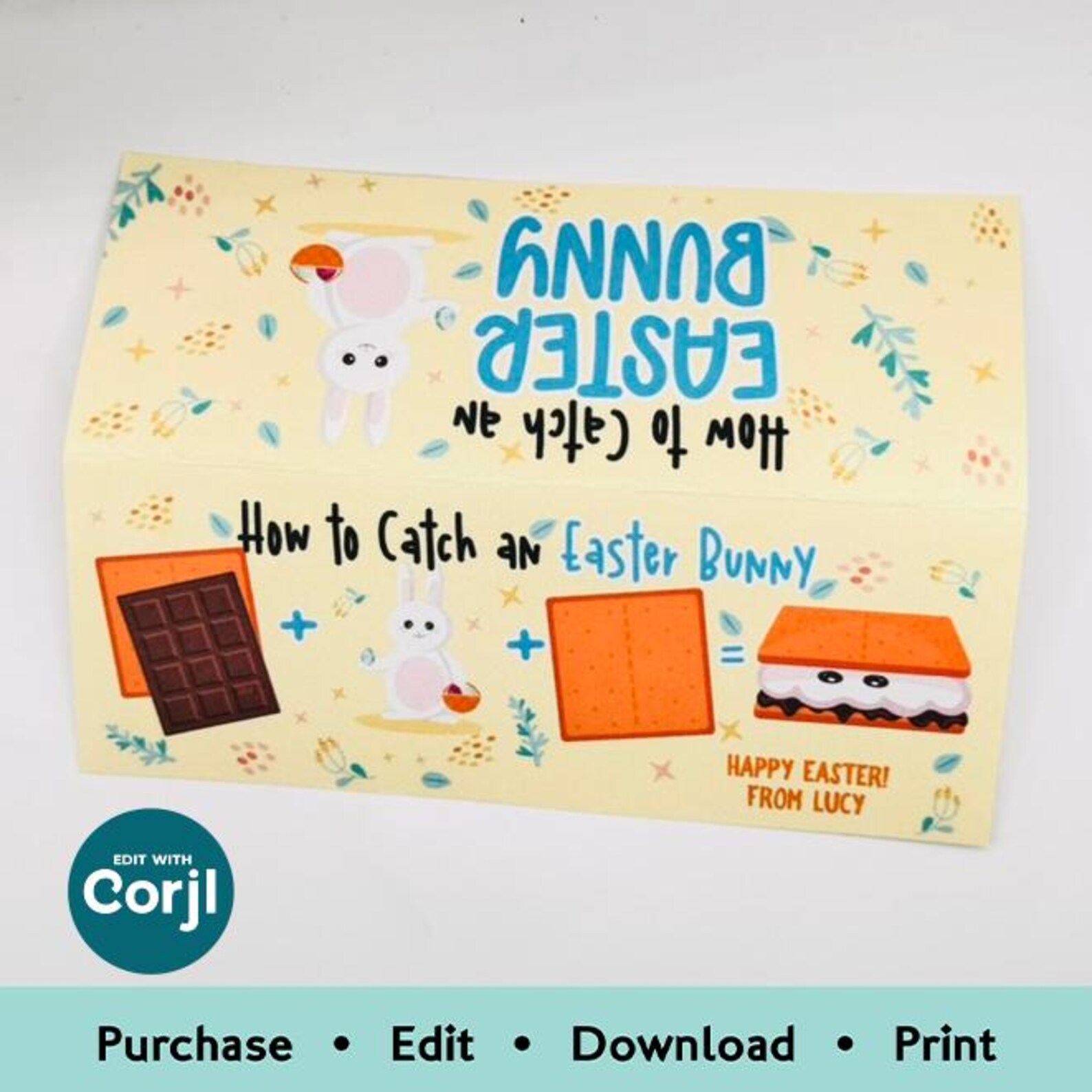 How to Catch an Easter Bunny Treat Bag Topper | Printable Easter Treat ...