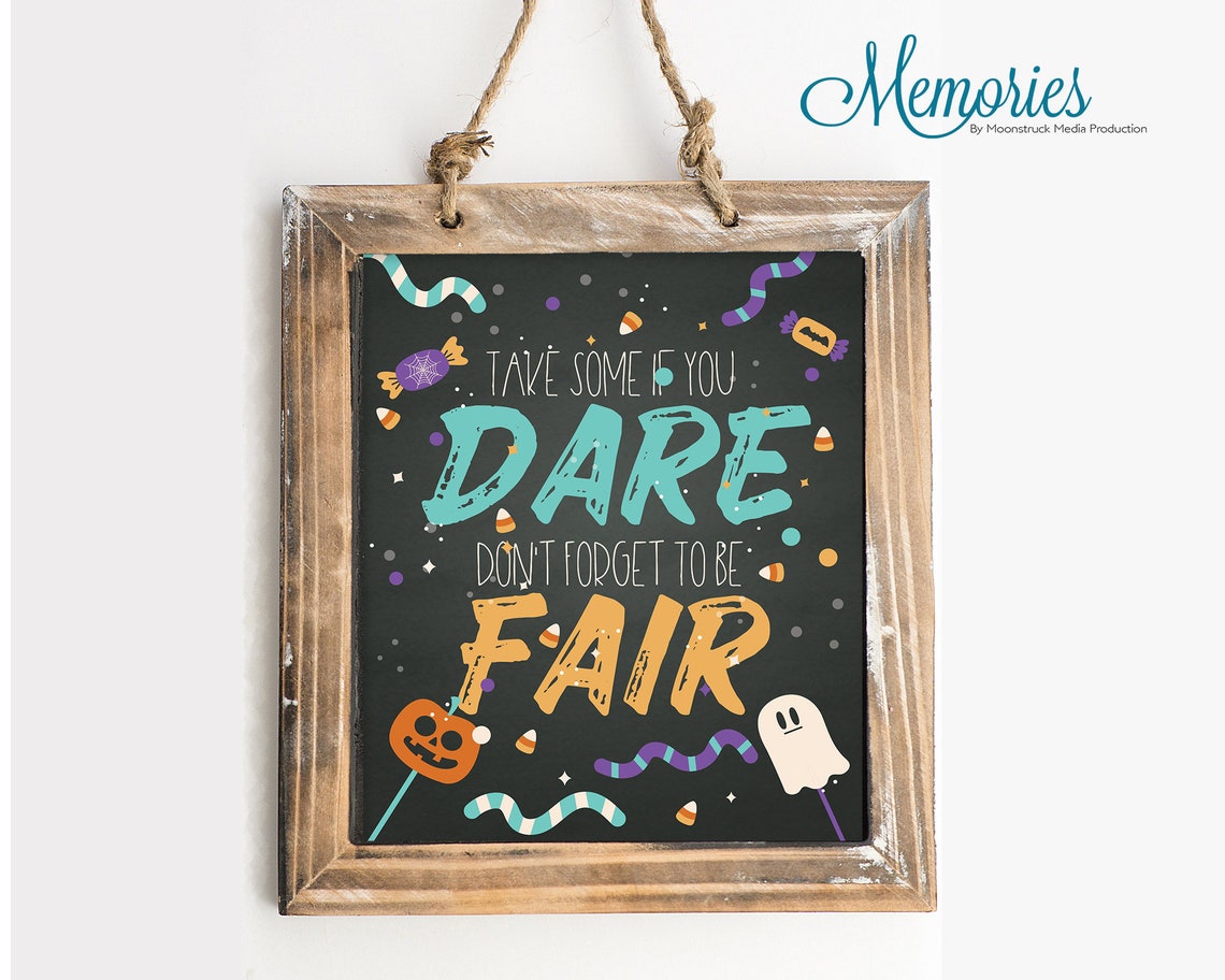 Halloween Candy Sign Take Some If You Dare - Etsy