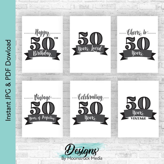 Joyeux 50e Anniversaire Clip Art Noir Et Blanc 900+ Idées De