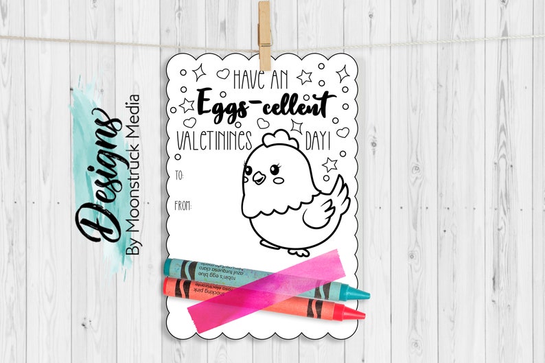 Farm Animal Pun Color Your Own Valentine Cards Instant Download - Etsy
