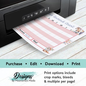Editable Cowgirl Horse Reward Chart for Girls | Western Printable ...