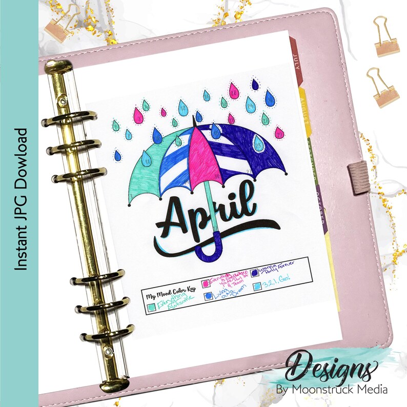 April Mood Tracker Printable | Monthly Mood Tracker Journal Page With ...