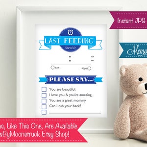 Baby Feeding Tracker Sign Pink Purple - Etsy