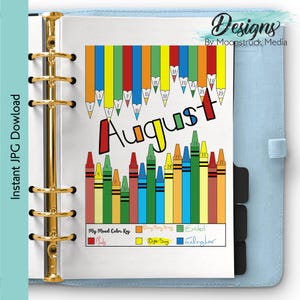 August Mood Tracker Printable | Back to School Monthly Mood Tracker ...