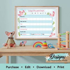 Editable Axolotl Reward Chart Printable | Cute Reading or Behavior ...