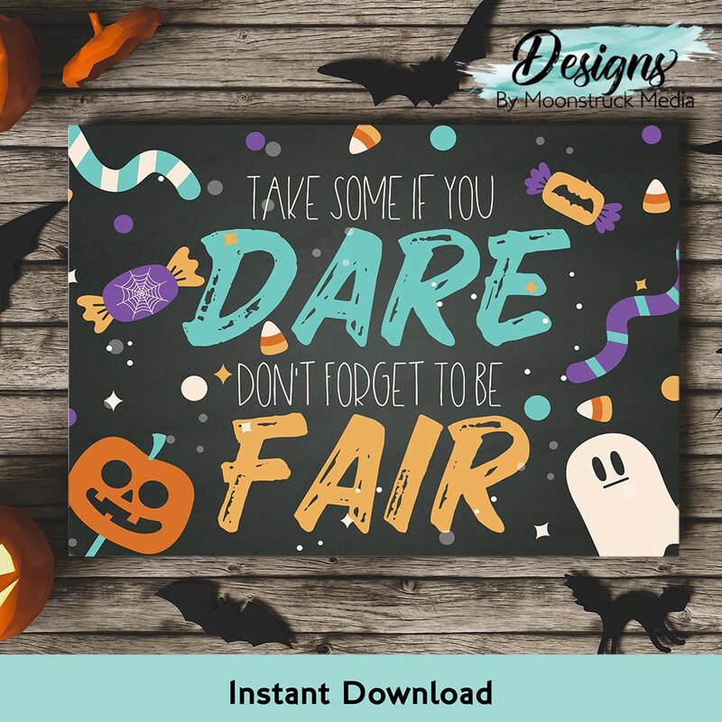 Halloween Candy Sign - Etsy