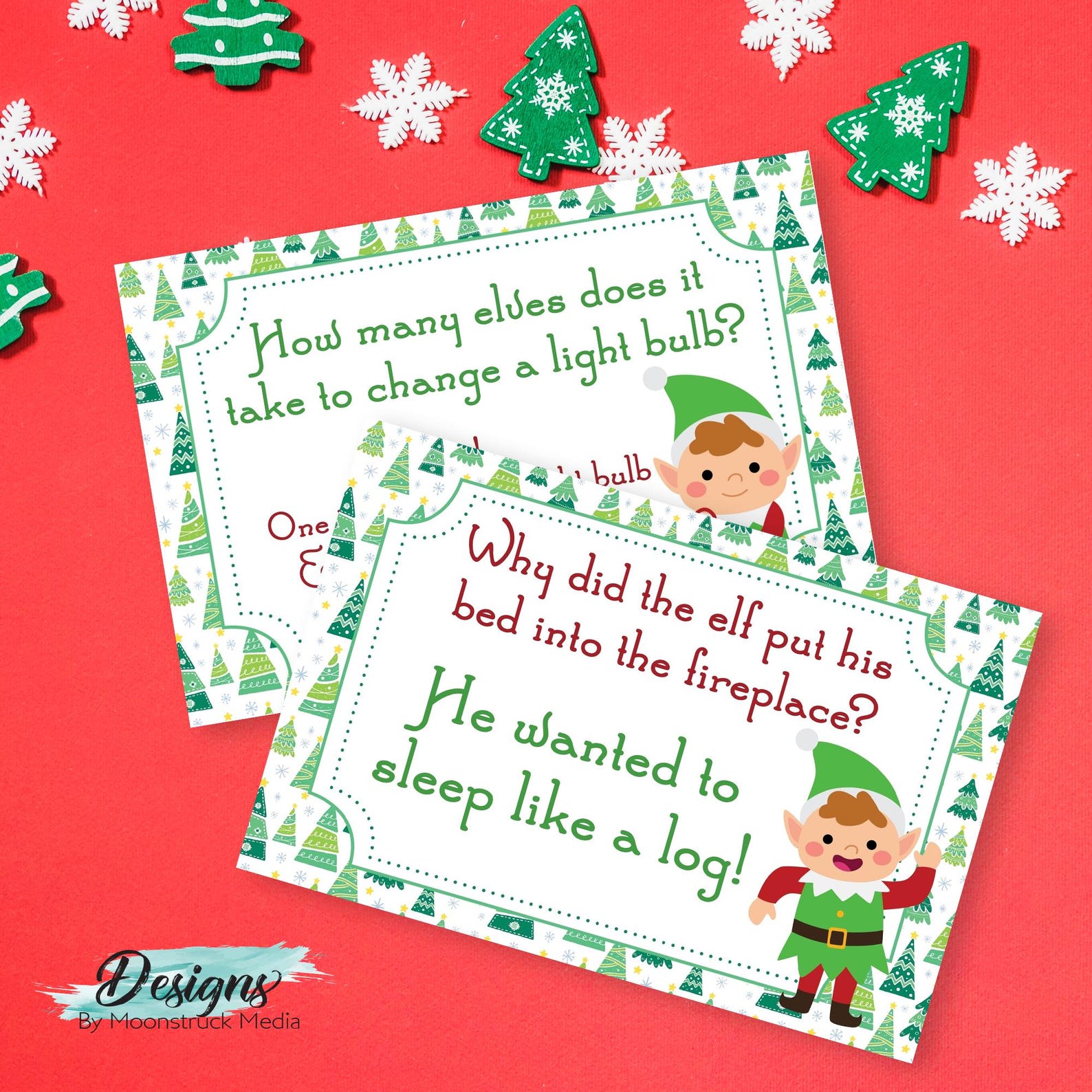 Printable Elf Note Cards for Christmas | Funny Elf Message Cards for ...