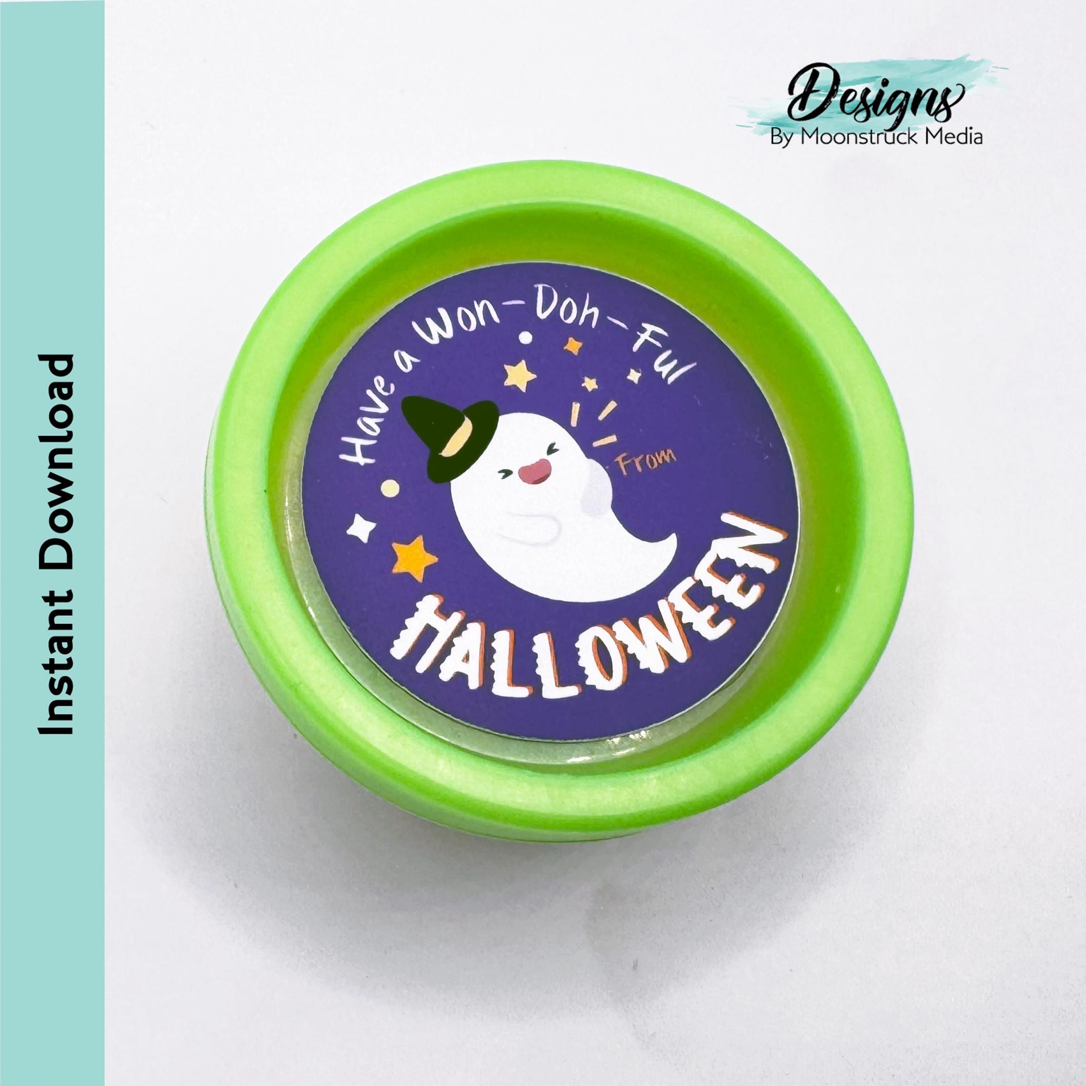 Halloween Ghost Play-doh Labels | Won-doh-ful Halloween Stickers ...
