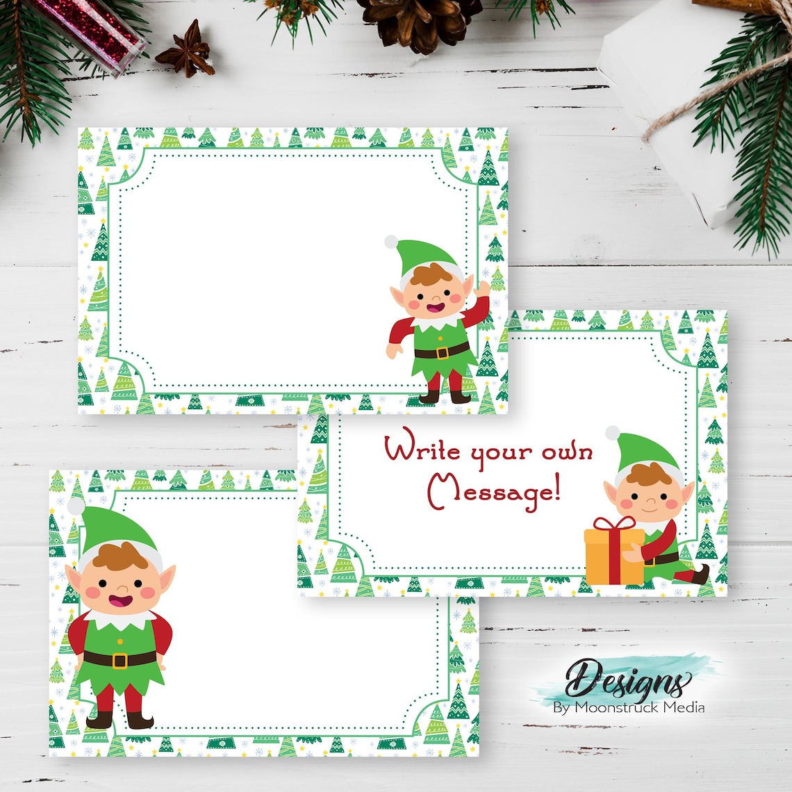 Printable Elf Note Cards for Christmas | Funny Elf Message Cards for ...