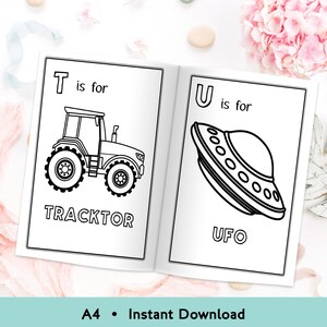 A4 Baby Boy Alphabet Coloring Book | Great Baby Shower Activity ...