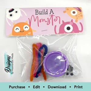 Make Your Own Monster Kit Tag | Personalized Halloween Favor Label ...