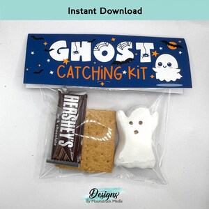 How to Catch a Ghost S’mores Treat Bag Label | Halloween Printable ...