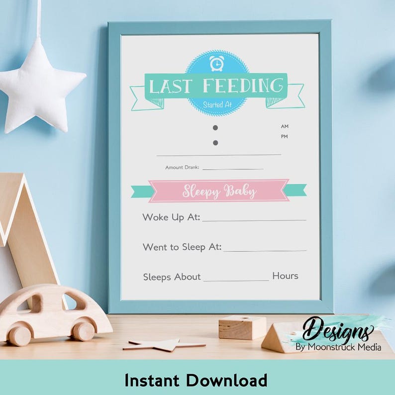 Baby Feeding and Sleeping Log Printable | Newborn Tracker Sheet | Last ...