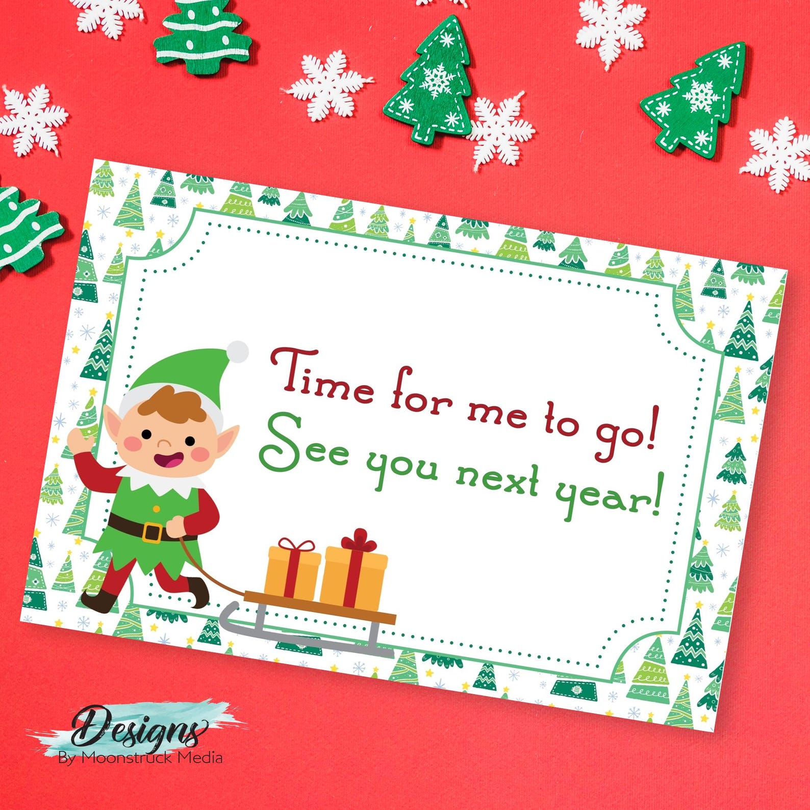 Printable Elf Note Cards for Christmas | Funny Elf Message Cards for ...