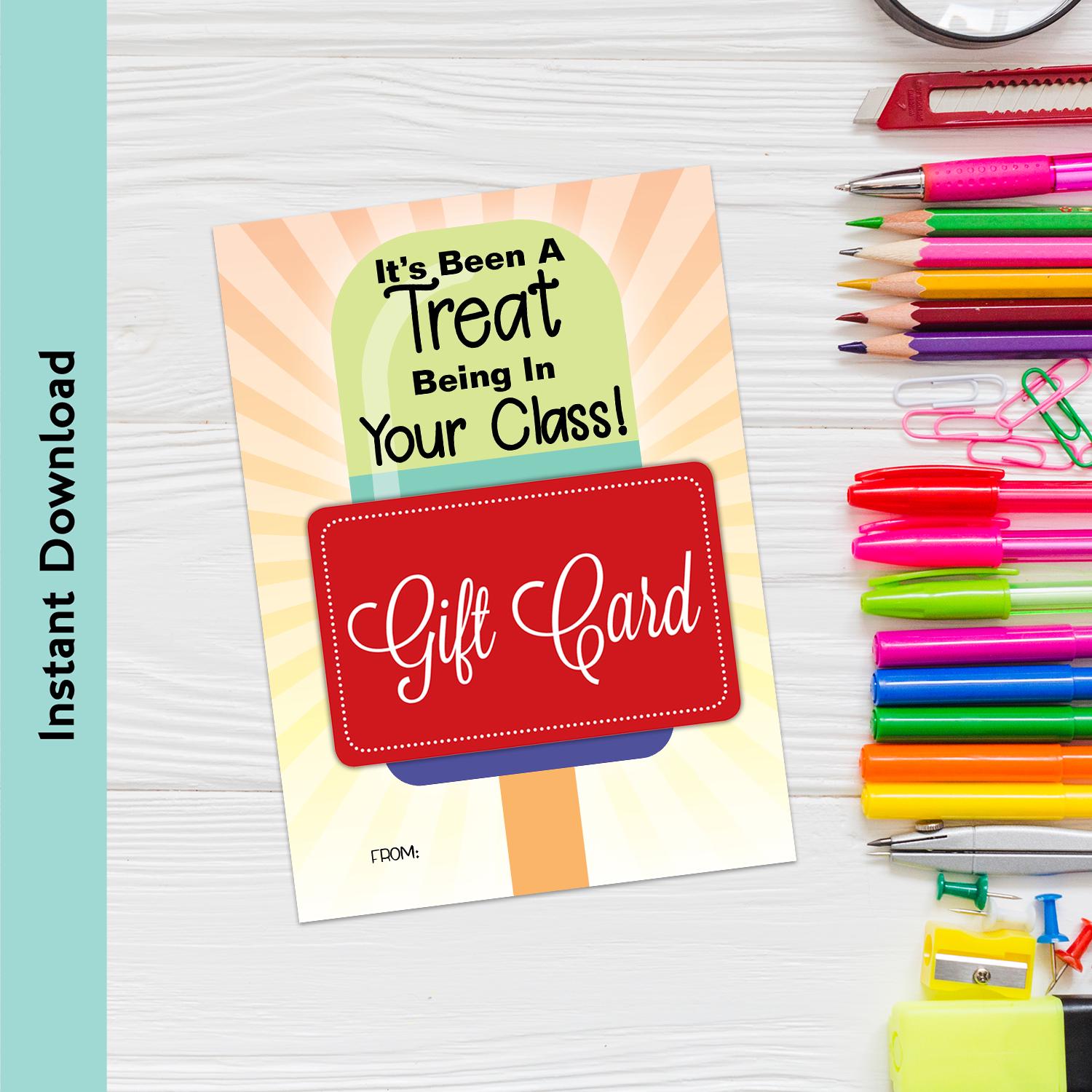 It's Been a Treat Teacher Gift Card Holder | Popsicle Teacher ...