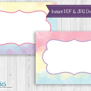Pastel Rainbow Name Tags Printable | Write-on Rainbow Label Tags for ...