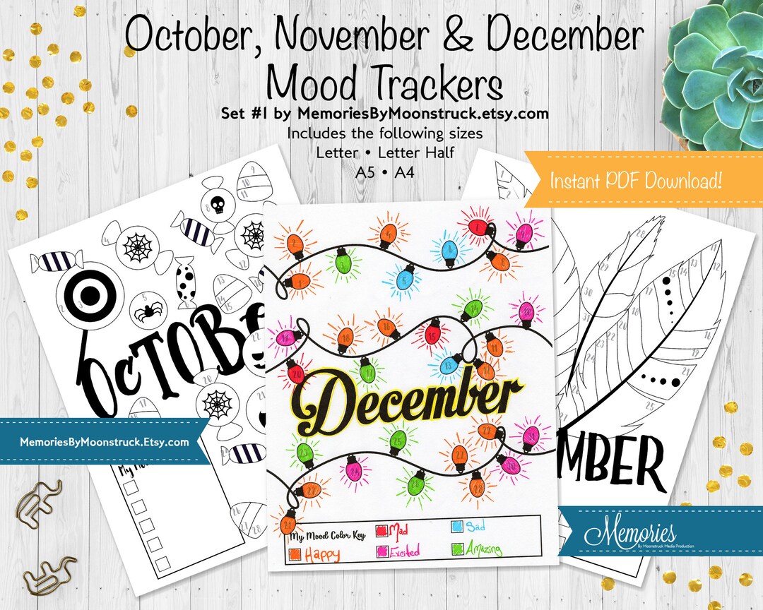 October, November, December Planner Bundle, Organized Planning, Daily ...