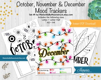 Mood Tracker Bundle Pack Printable Mood Chart Journal Mood - Etsy